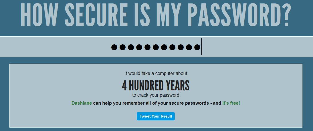 How secure is your password? - ITP